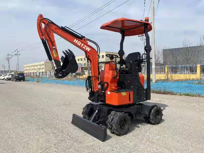 Small wheel excavator HQ12W with CE