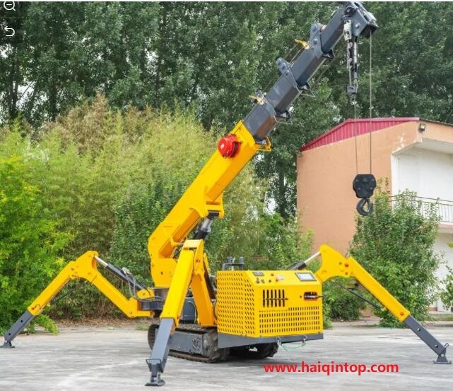 Rubber Track Mobile Spider Crane with lift 17m height, mobile spider crane with 2-7ton lift weight