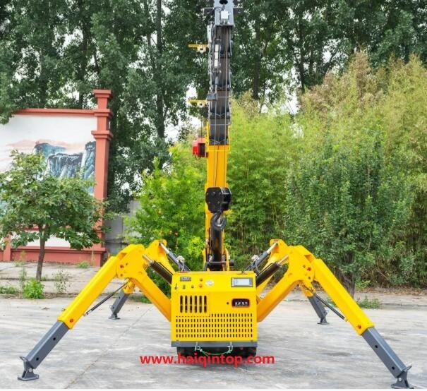 Rubber Track Mobile Spider Crane with lift 17m height, mobile spider ...