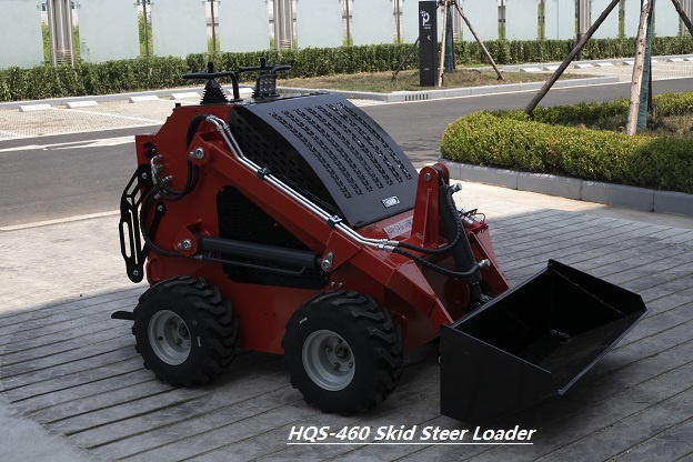 Mini skid loader HQS-460 with CE, mini skid loader with Euro 5 or EPA 4 ...